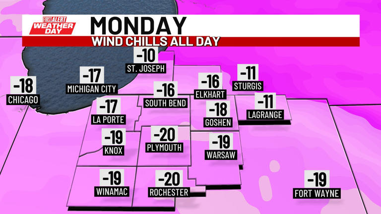 First Alert Weather Days: Now through Tuesday wind chills -10 to -20 in ...