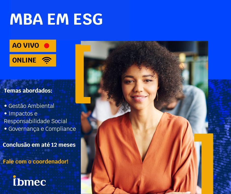 IBMEC apresenta o MBA pioneiro em ESG para formar líderes da transição ...