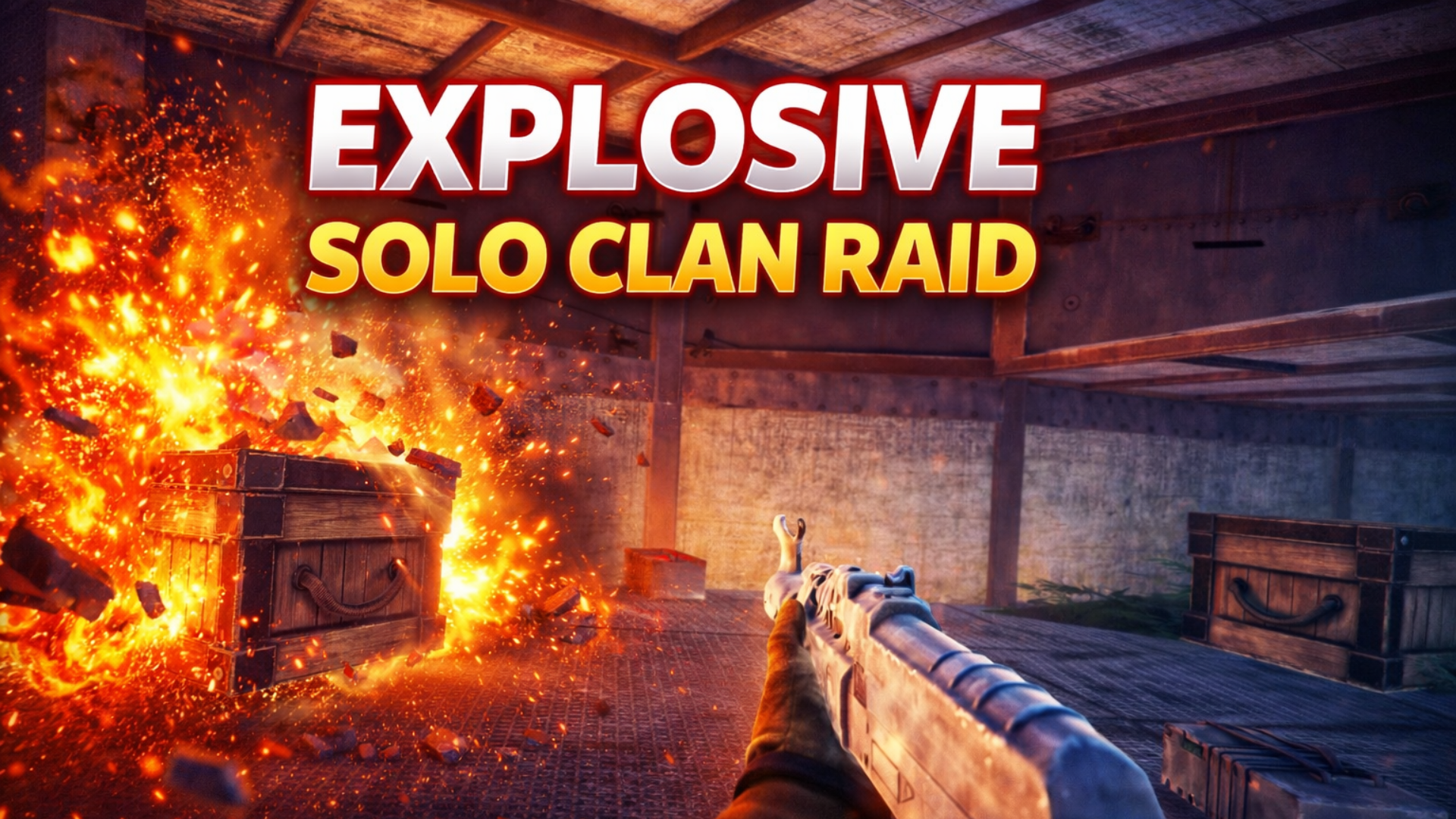 Extreme solo raid: 40+ C4 used on the biggest clan roof