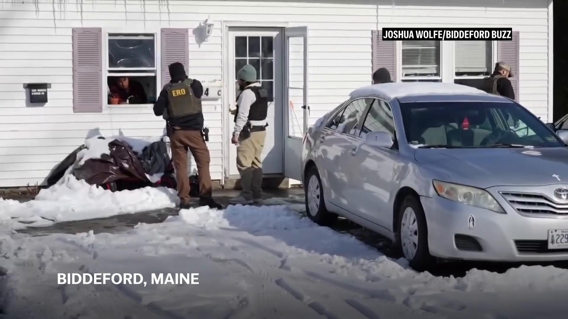 Video shows ICE officers confronting man at his home in Maine, asking ...