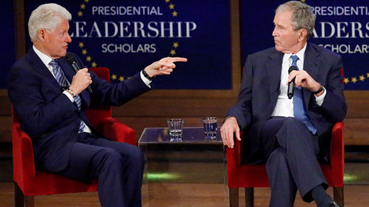 Former presidents Clinton and Bush headline Economic Club's 50th gala ...