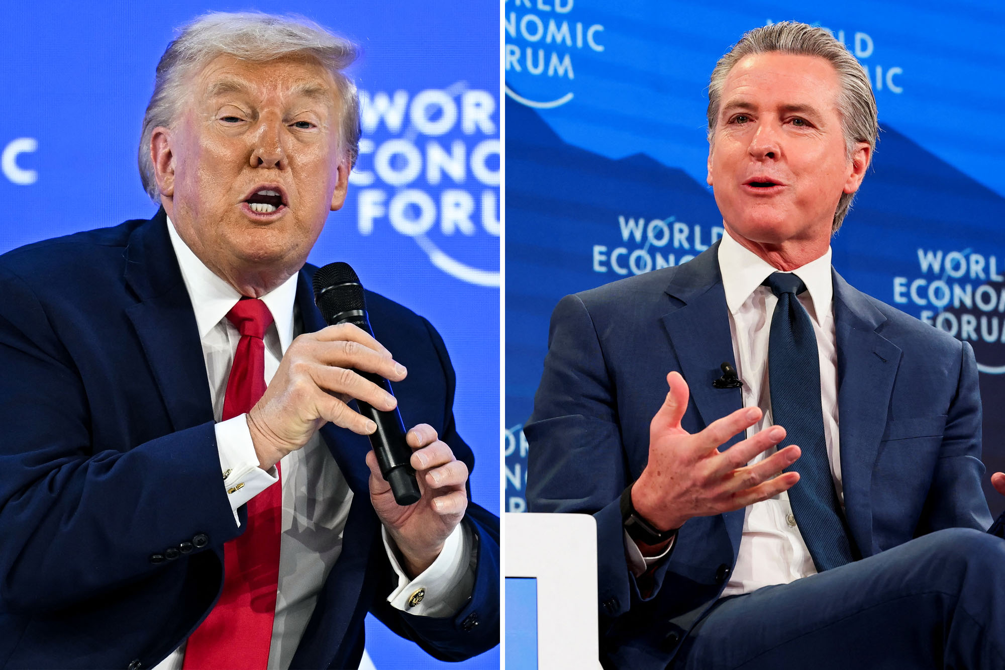 President Trump blasts Gov. 'Newscum' for 'embarrassing' US at Davos ...