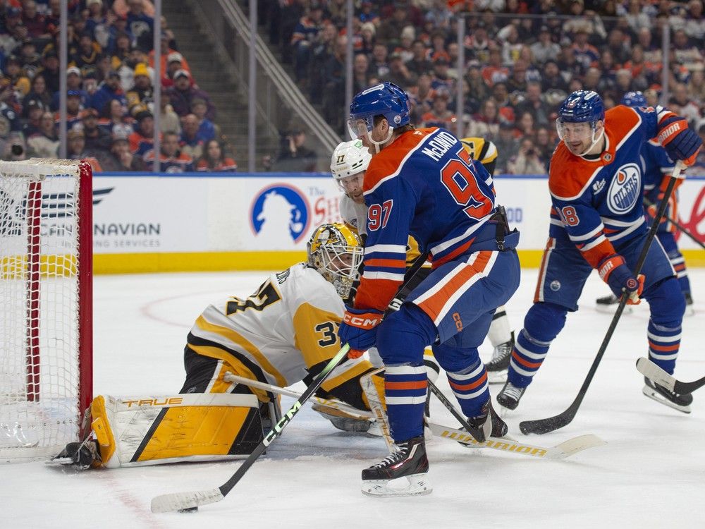 Stuart Skinner gets last laugh as Penguins slaughter Edmonton Oilers