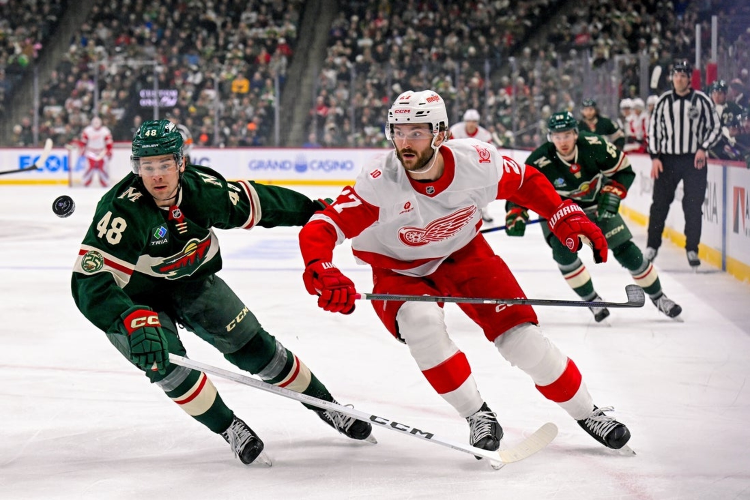Wild's Kirill Kaprizov caps big night with OT goal vs. Wings