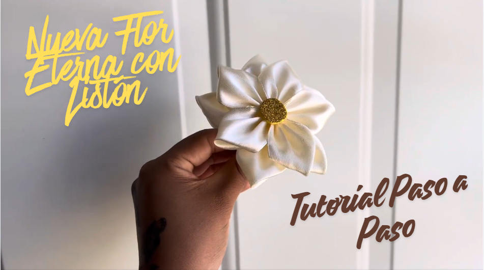 Nueva flor eterna con listón | Tutorial paso a paso
