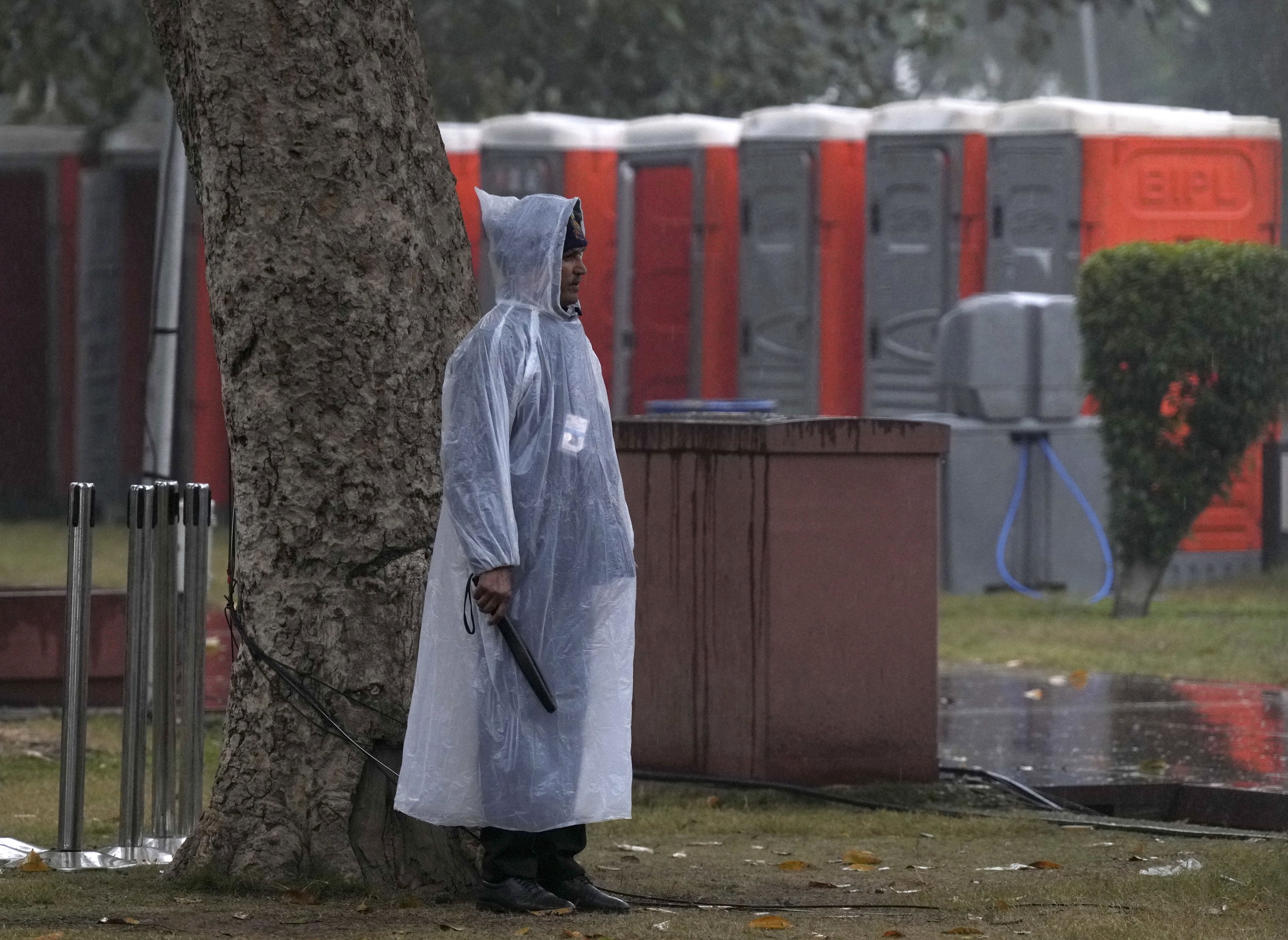 Rare rain and thunder delay Republic Day parade rehearsal in Delhi