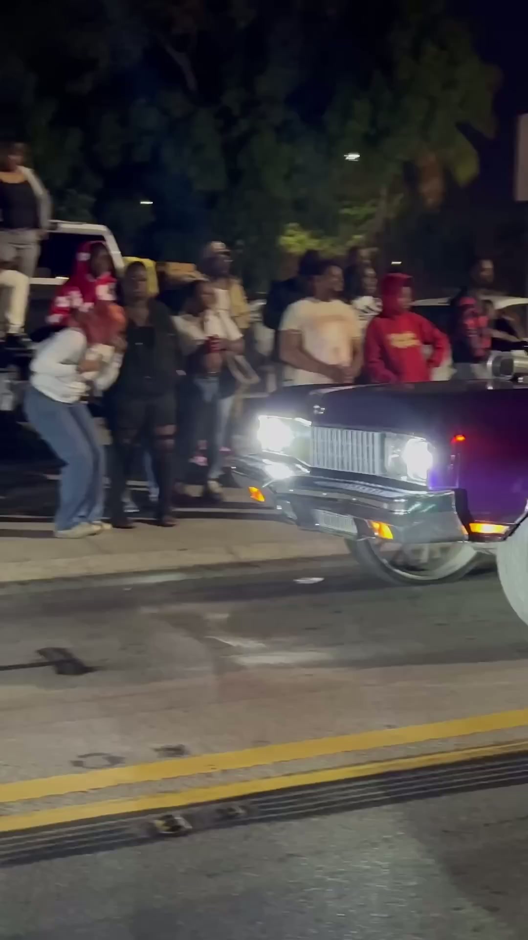 Candy purple Chevy donk on 28’s Forgiatos