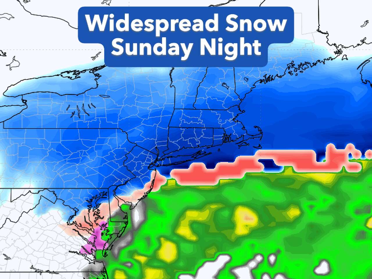 What's the latest timing for Sunday's snowstorm in CT, and how much ...