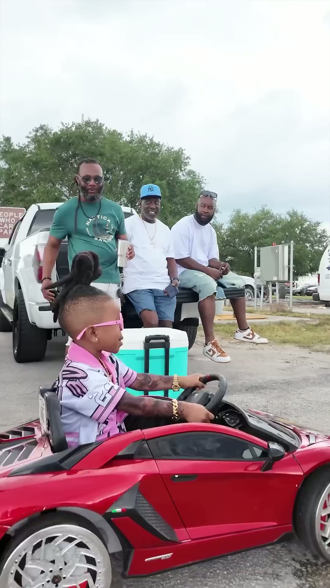 Lil Nugget Drivin His Custom PowerWheel Thru Brown Sugar Fest