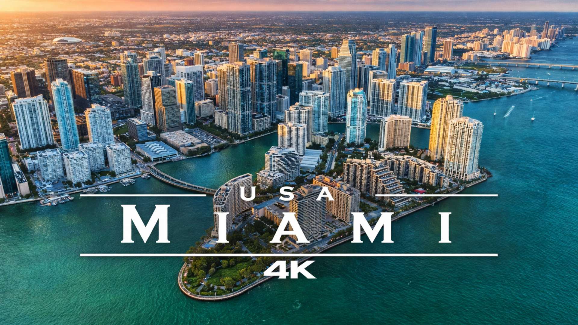 Miami, USA stunning 4K drone views of the Magic City