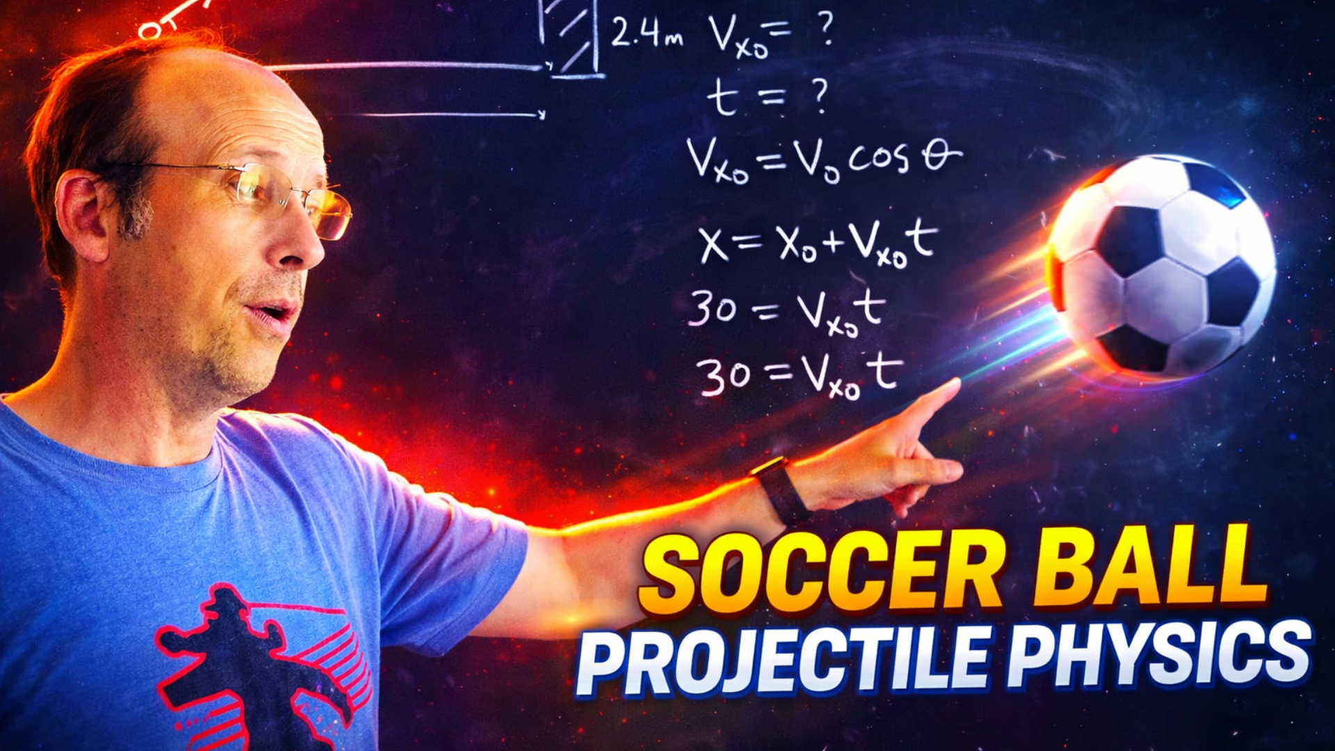 How to calculate the launch speed of a soccer ball using physics