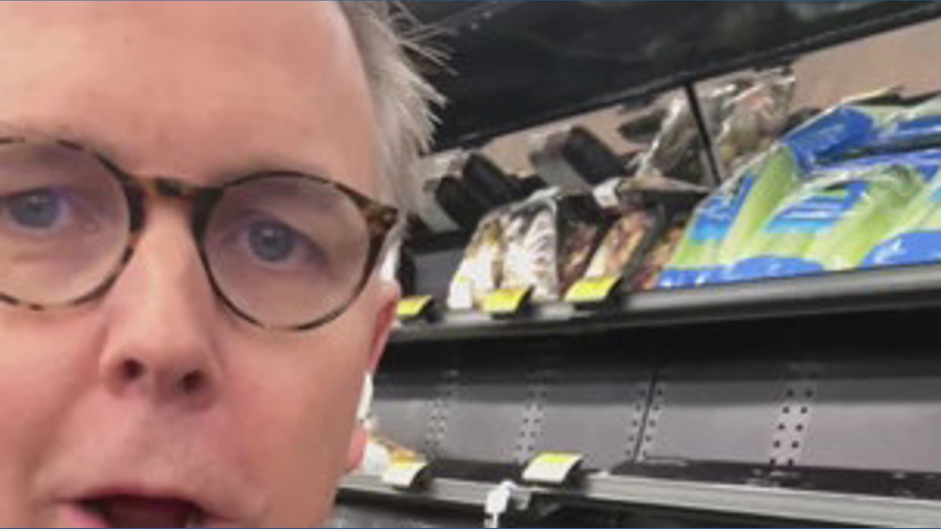 Empty store shelves ahead of winter storm