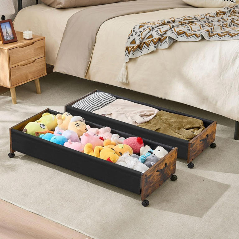 Amazon is selling $66 rolling under-bed storage bins for just $33