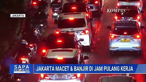 Banjir Jakarta, Tol Dalam Kota Grogol-Cawang hingga jalur arteri Jalan ...