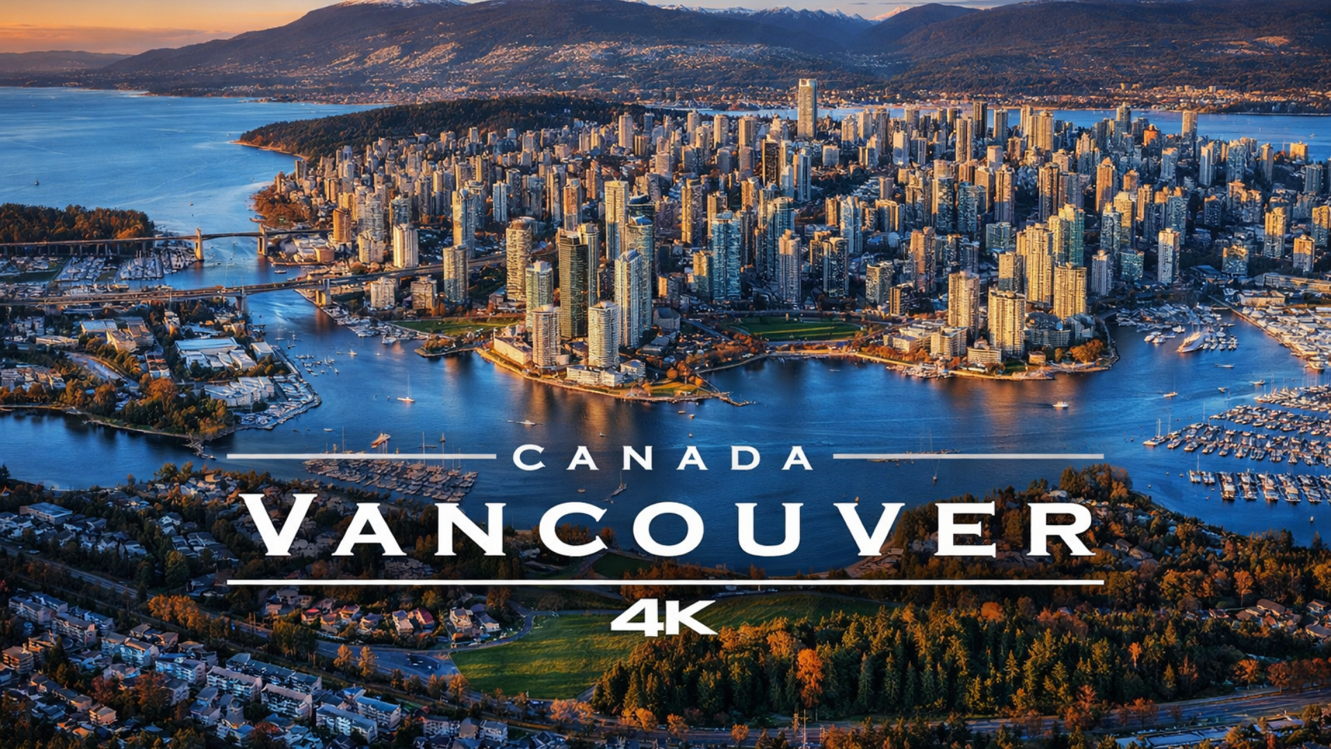 Vancouver, Canada stunning 4K drone views of the city