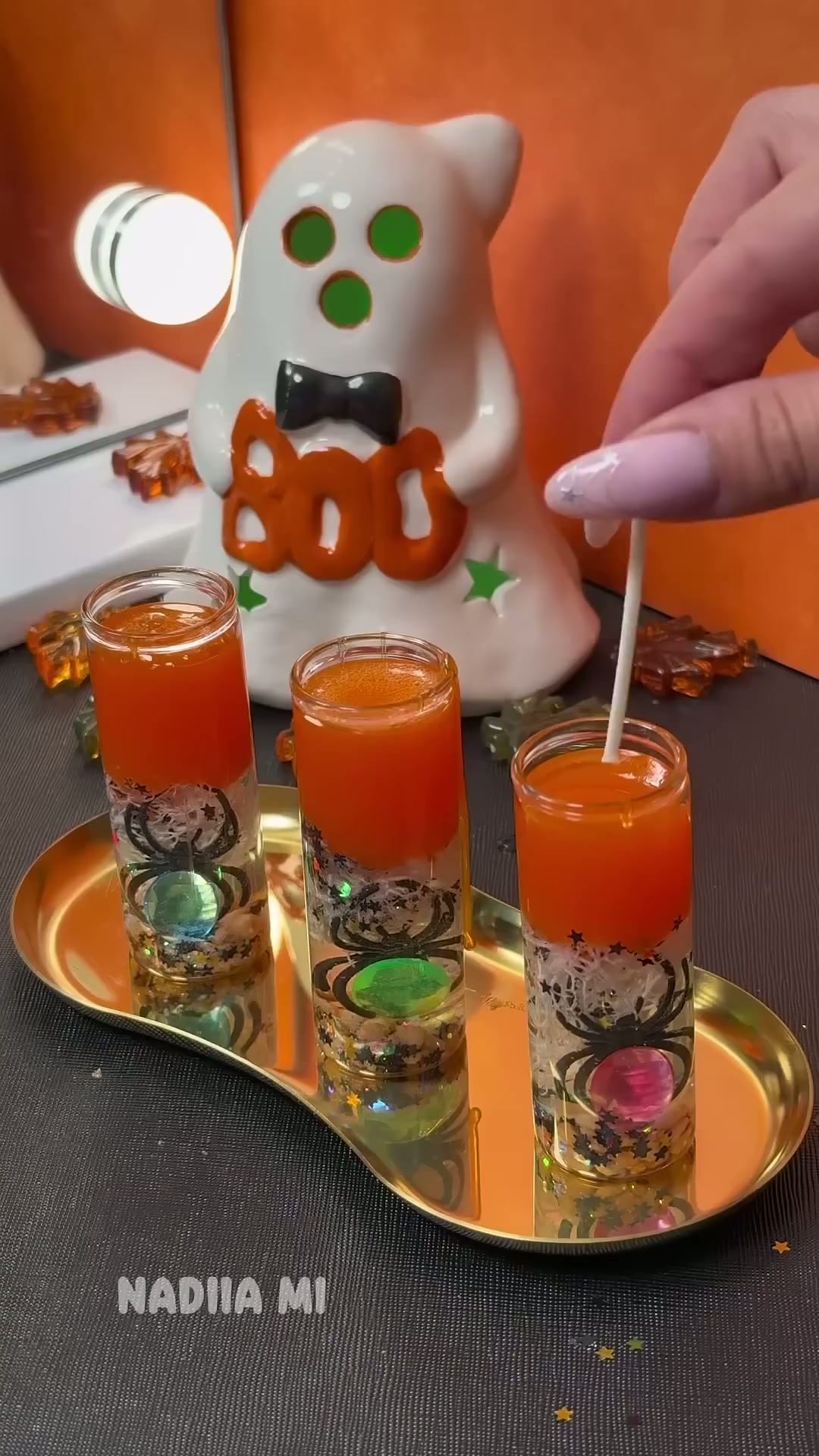 Halloween mini water candle DIY 🕷️ | Satisfying ASMR