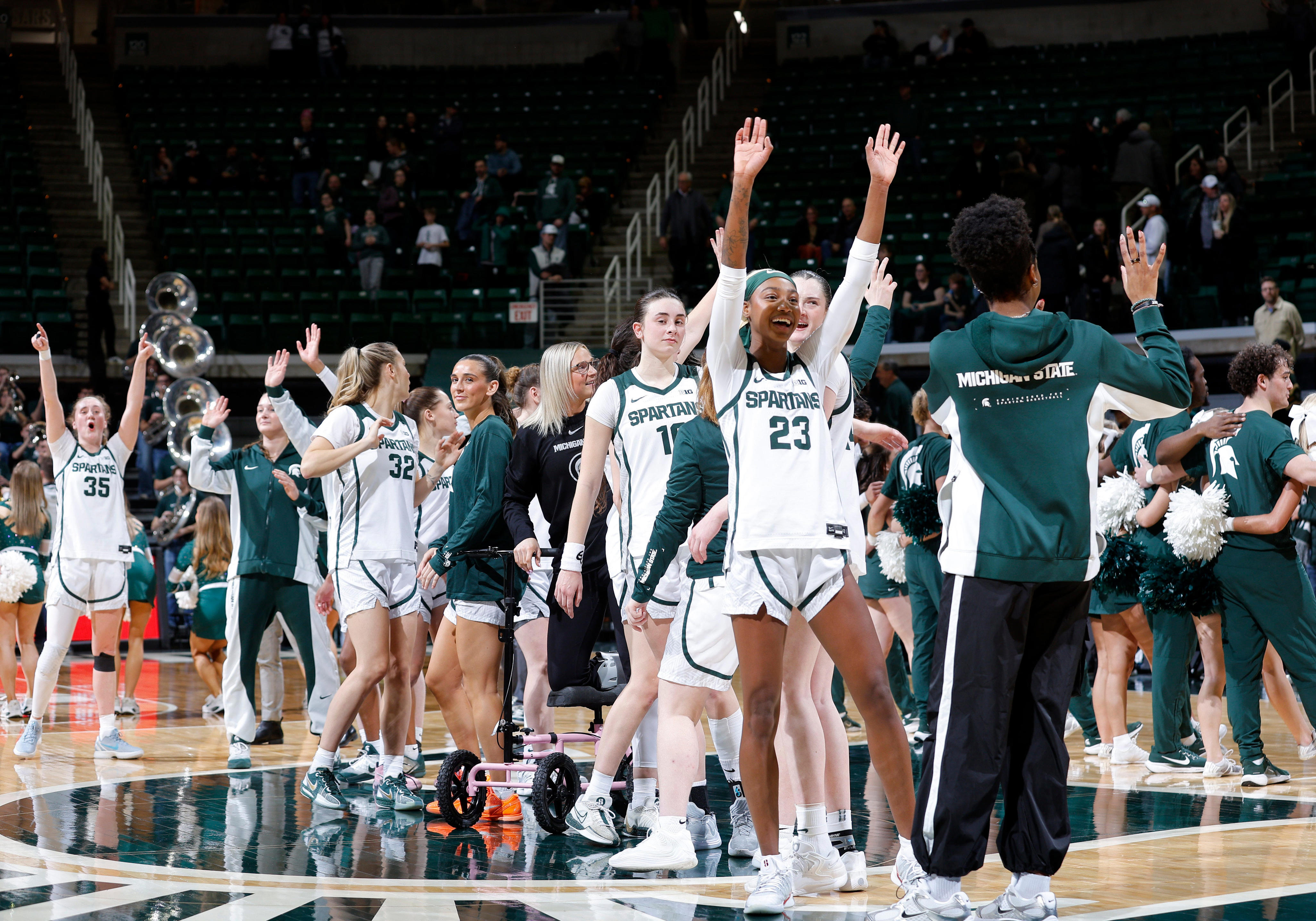 Michigan State women's basketball holds off USC to remain perfect at home