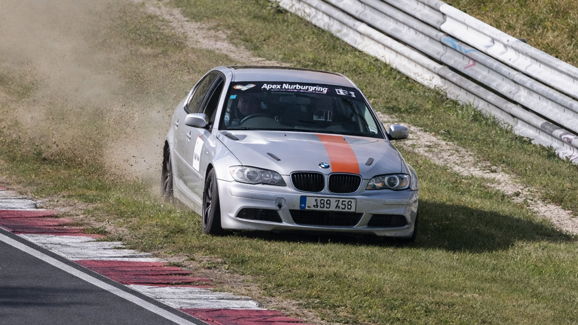 Car goes off track during Nürburgring Touristenfahrten