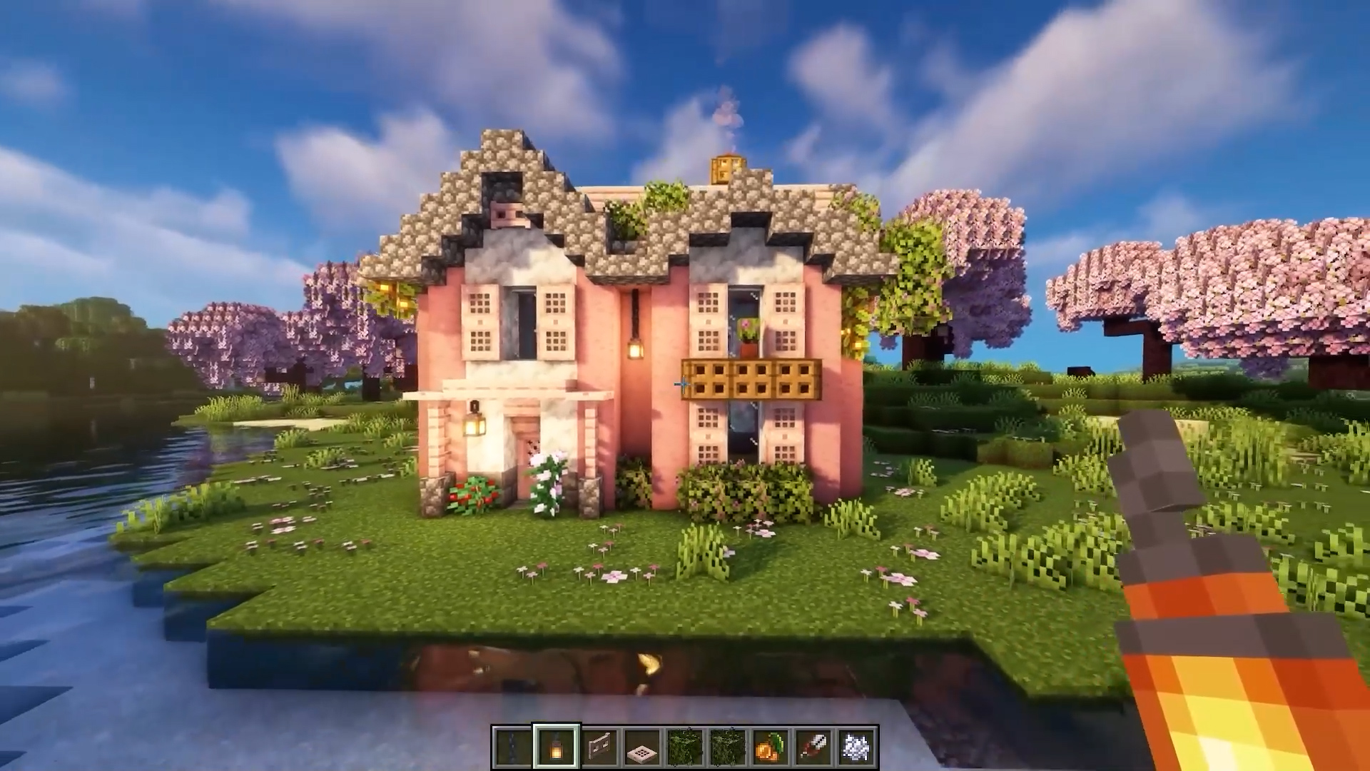 Cherry blossom base for Minecraft exploration