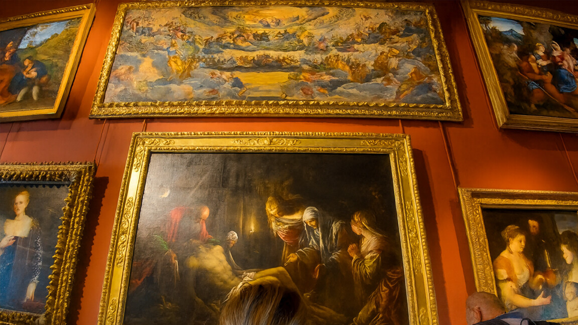 Inside the Louvre Museum painting galleries