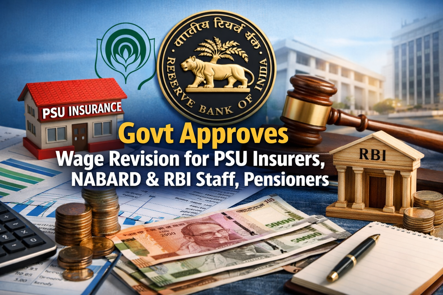 Govt approves wage revision of PSU general insurers, NABARD, RBI ...