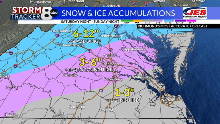StormTracker8 forecast: Snow & ice expected to bring significant ...