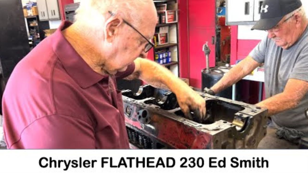Inside a 1954 Chrysler flathead 230 inline-six engine tear-down