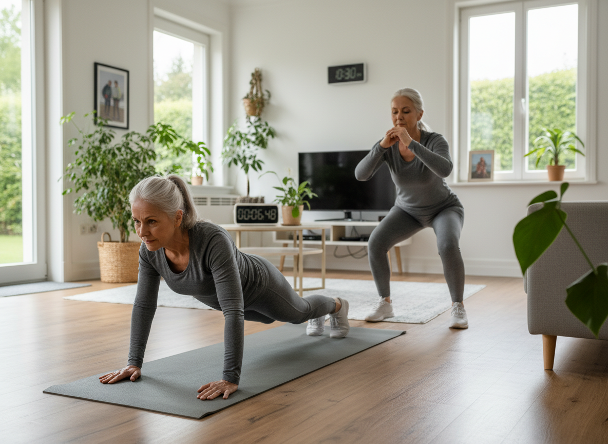 A seven minute bodyweight benchmark for strength after sixty