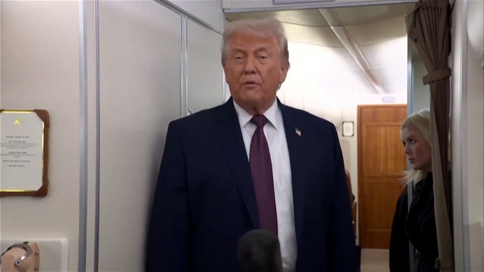 Trump says US warships moving toward Iran