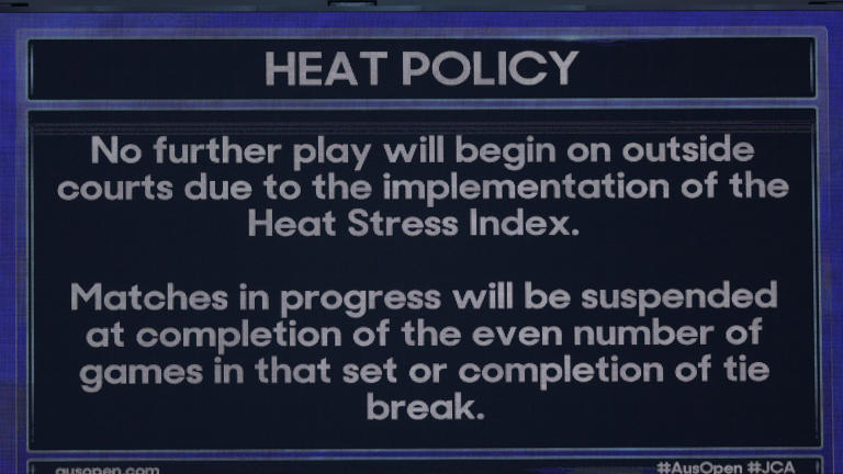 Australian Open moves play with 40C heat expected