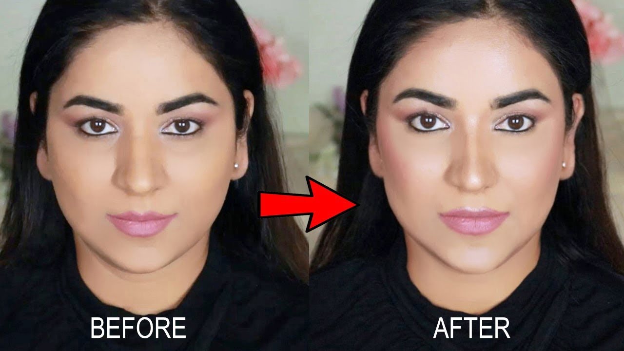Instantly slim your face with makeup magic