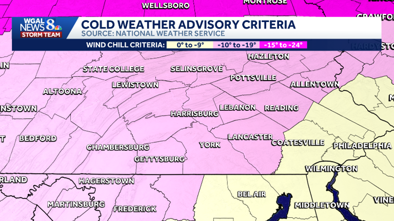Cold weather advisory | Bitter wind chills to drop 10 below zero