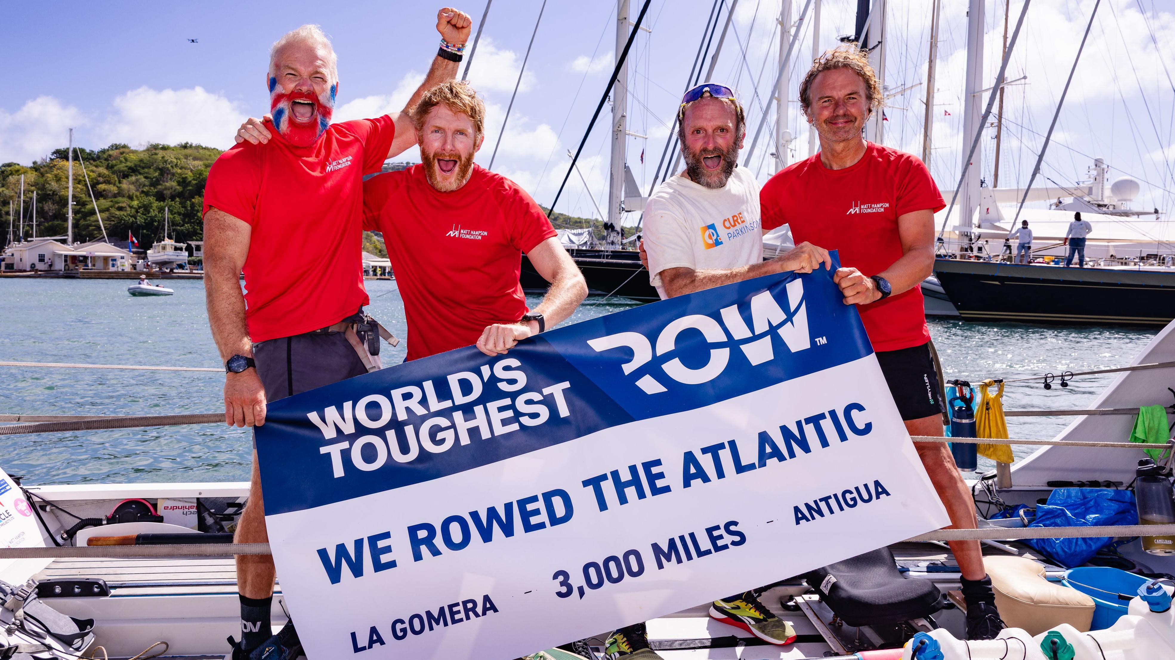 Team completes 3,000-mile row across the Atlantic