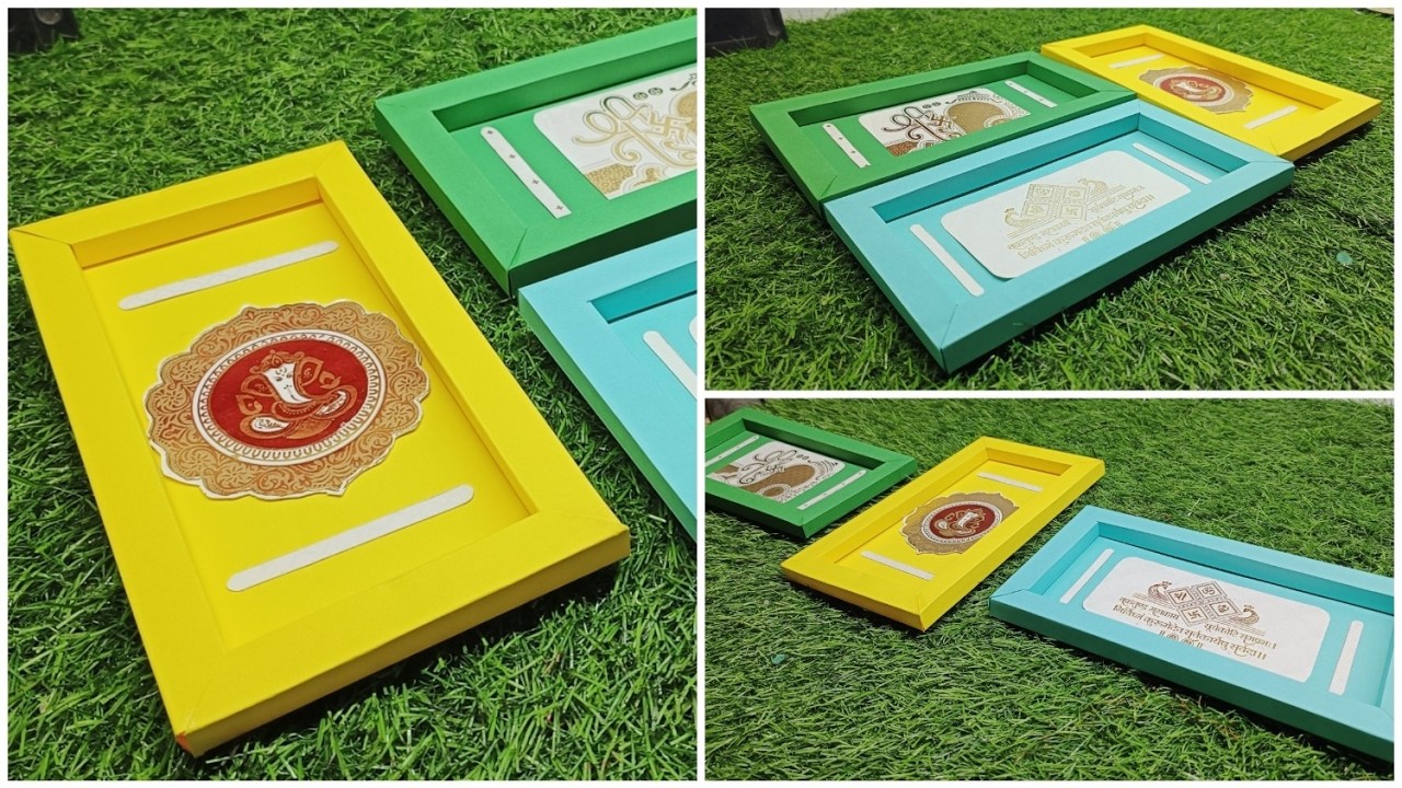 DIY photo frame with simple paper folding