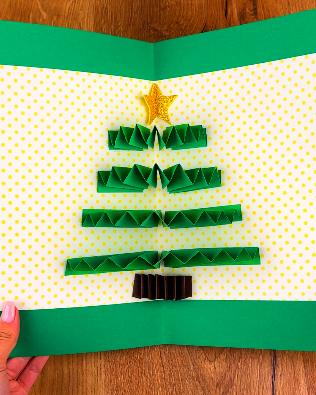 Handgemaakte pop-up kerstkaart 🎄🌟