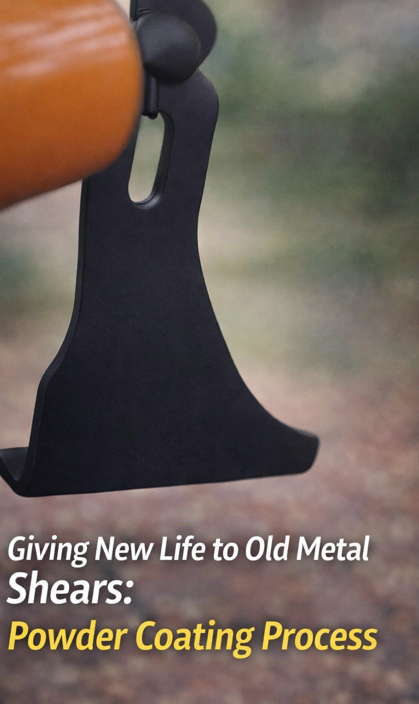Giving new life to old metal shears: Powder coating process