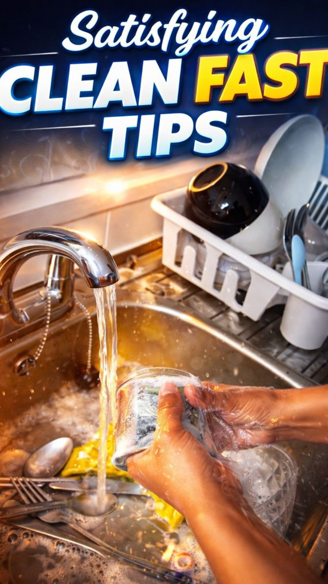 Quick and satisfying laundry & kitchen cleaning routine