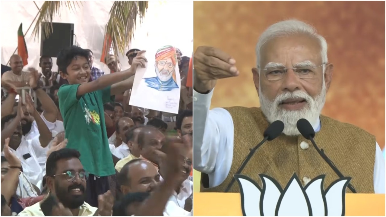 I'll write a letter to you: PM tells child holding his pic at Kerala rally