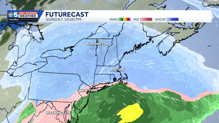Heavy snow turns lighter by morning in Vermont, New York