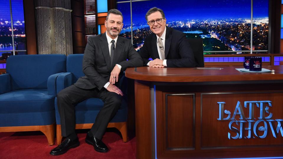 ‘Reinterpreting rules to stifle us’: Kimmel and Colbert react to FCC ...