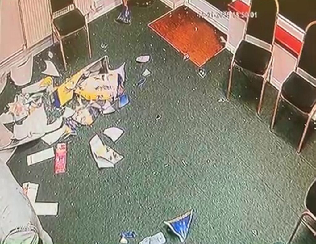 CCTV shows man smashing up Chinese takeaway