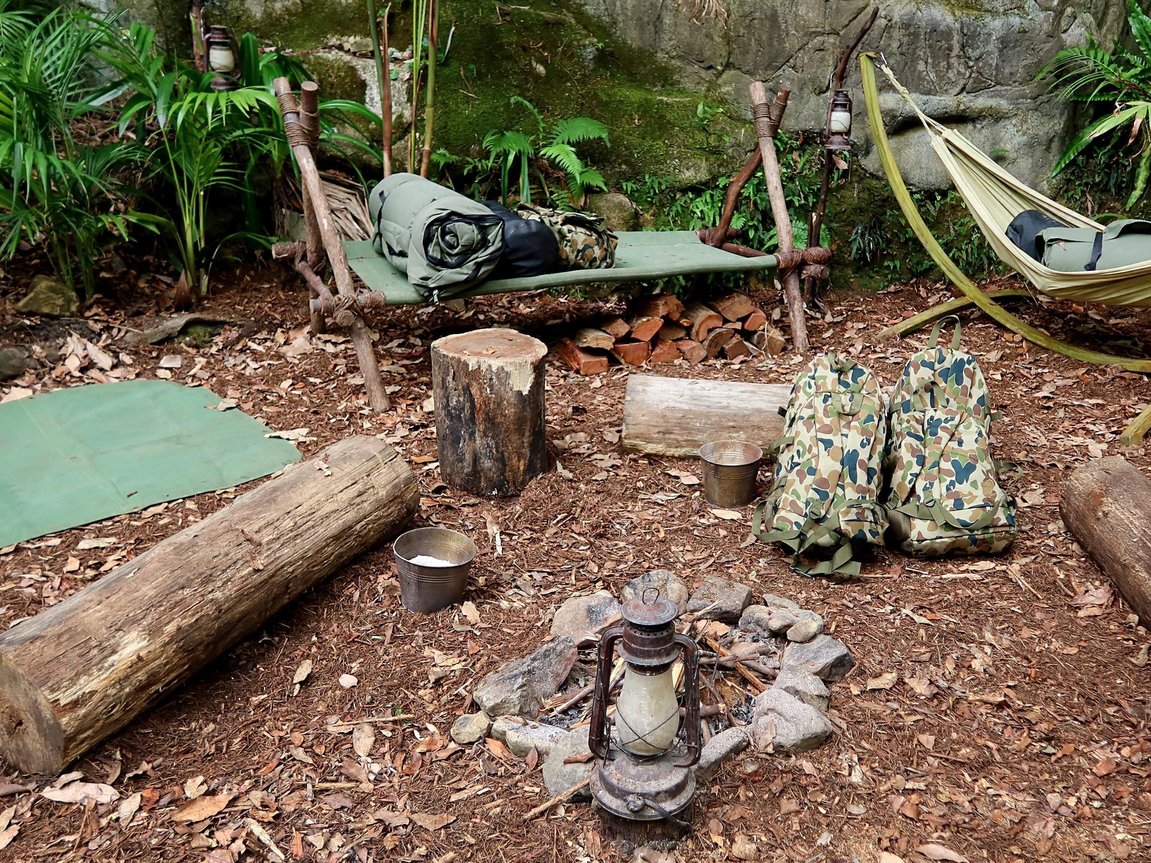Two different camps: This is what the jungle camp looks like