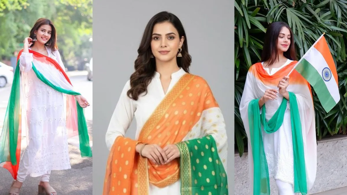 Flag colour dupatta for Republic Day 2026: Drape the tricolour shades ...