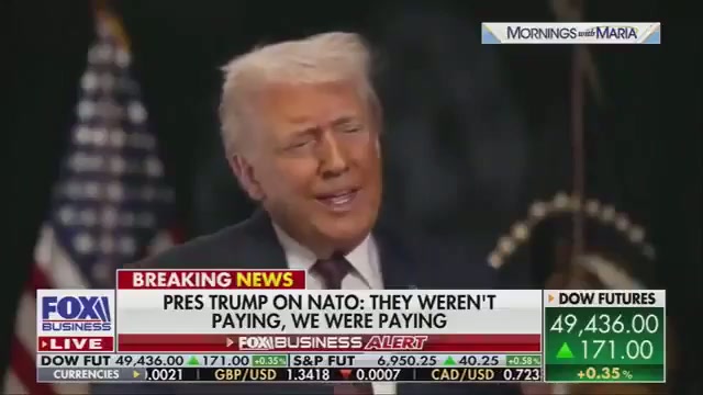Trump says NATO troops stayed off the front lines