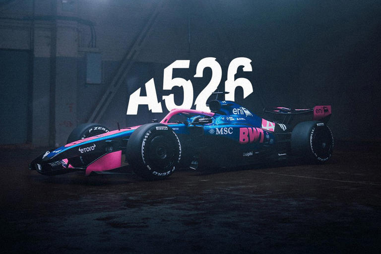 Alpine launches livery for 2026 F1 season on a cruise ship