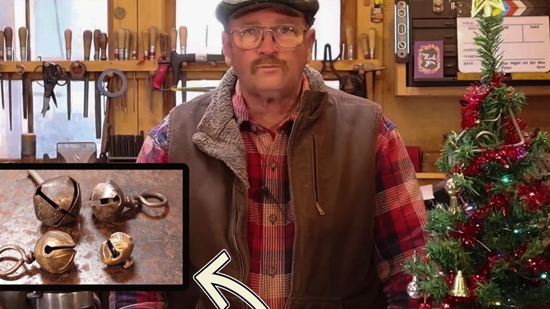 Forged jingle bells for the holiday spirit