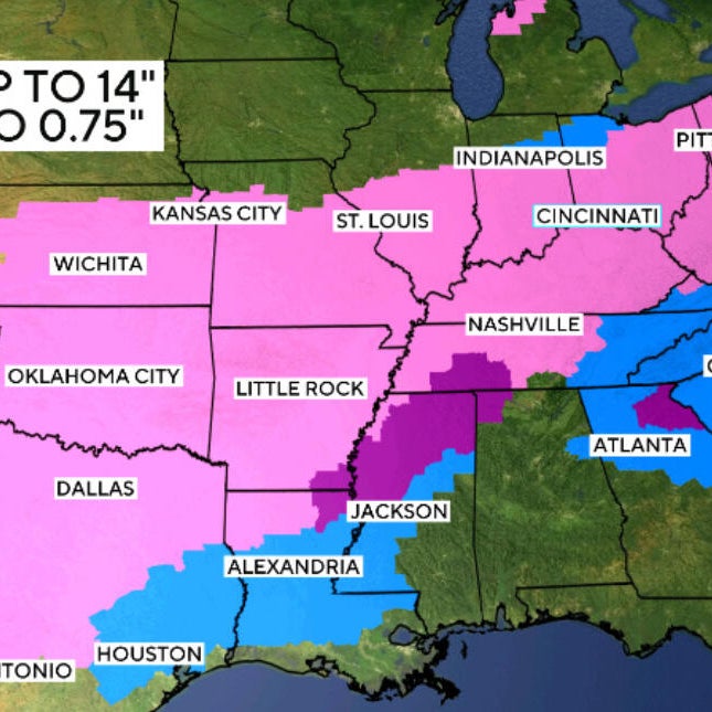 Maps show where winter storm threatens to bring snow, brutal cold this ...