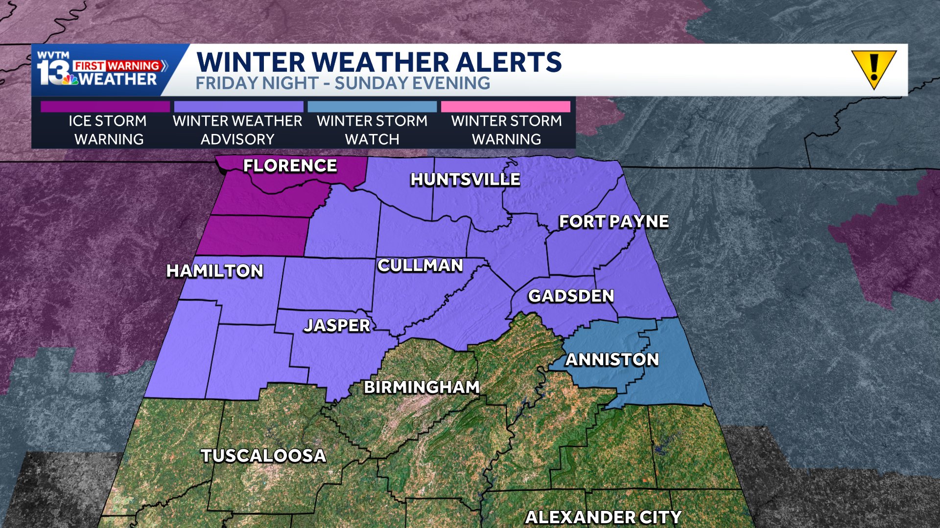 Live updates: Alabama's forecast brings rain, ice and an Arctic blast