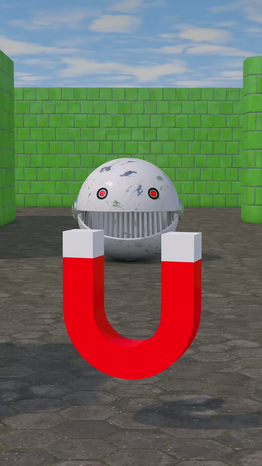 Robot Pacman vs bolts & nuts #Shorts