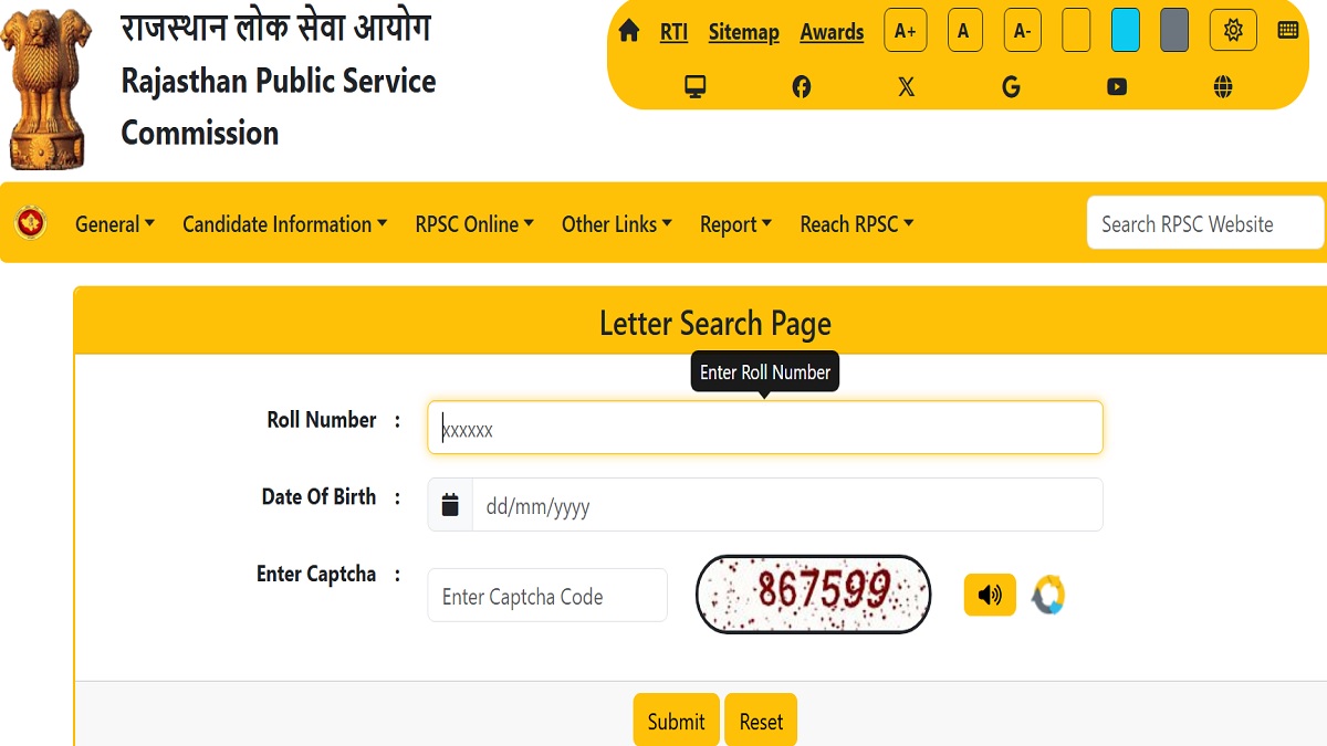 RPSC city slip 2026 out for junior chemist and other posts at rpsc ...